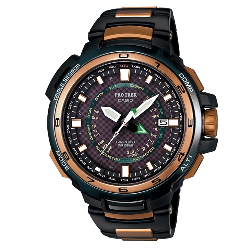 CASIO卡西欧PRX-7001GF-1DR户外运动登山多功能男士电波手表-武商网,电子表,CASIO卡西欧PRX-7001GF-1DR户外 ...