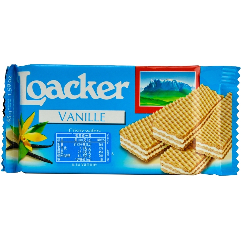 【华师店】莱家威化饼排装（香草味/云呢拿味）45g（条码：80001249）-武商网,进口饼干,【华师店】莱家威化饼排装（香草味/云呢拿味 ...