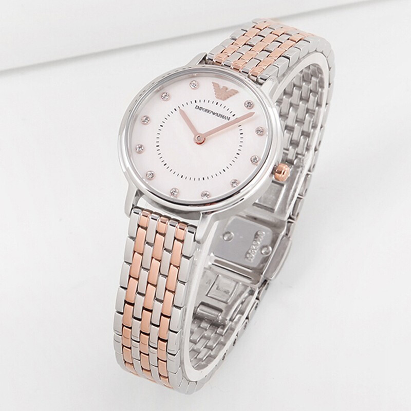 【香港直邮】阿玛尼 Emporio Armani 时尚钢带镶钻气质石英女士腕表 AR11094-武商网,手表,【香港直邮】阿玛尼 ...